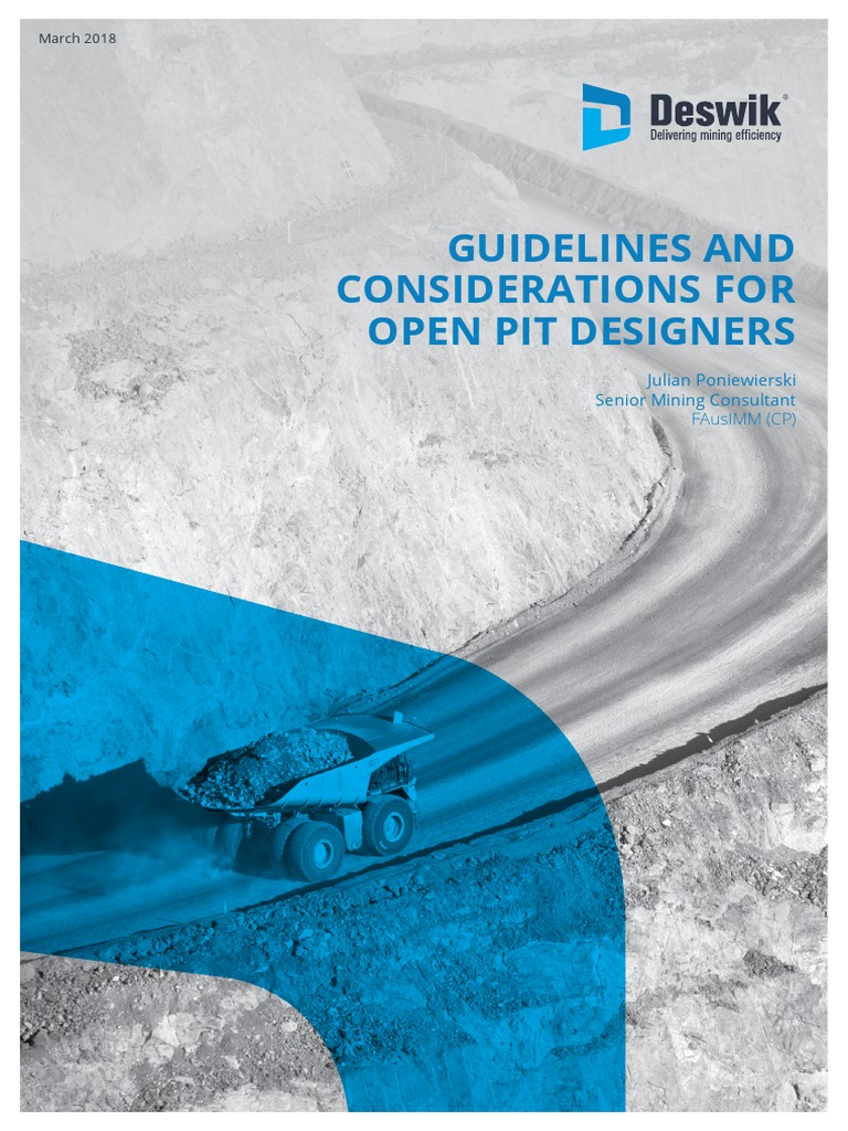 Guidelines Considerations For Open Pit Design | PDF | Truck | Road