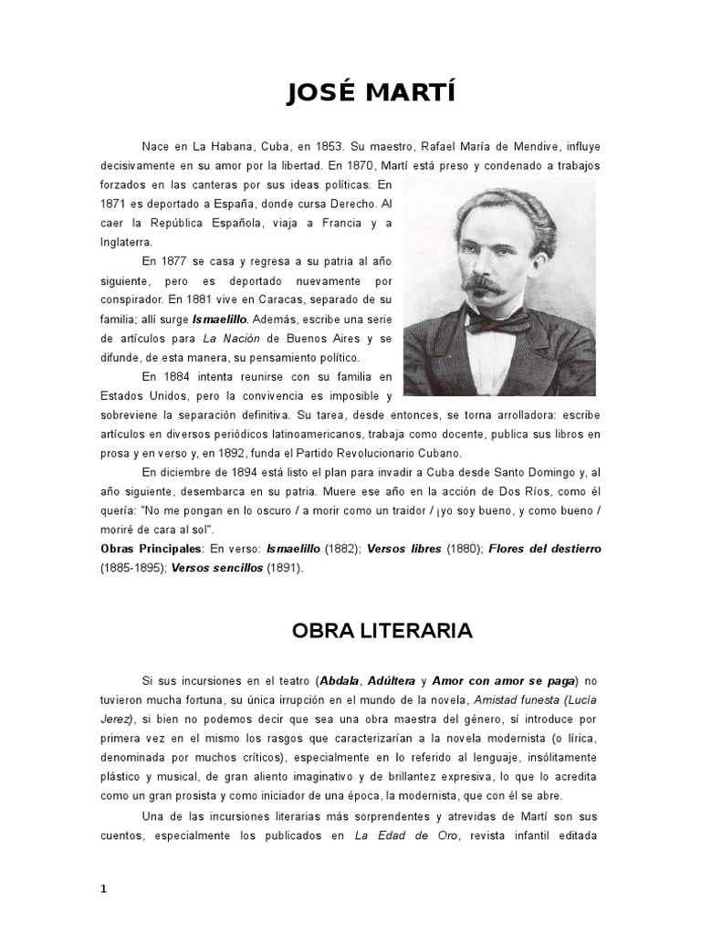 José Martí | PDF | Poesía