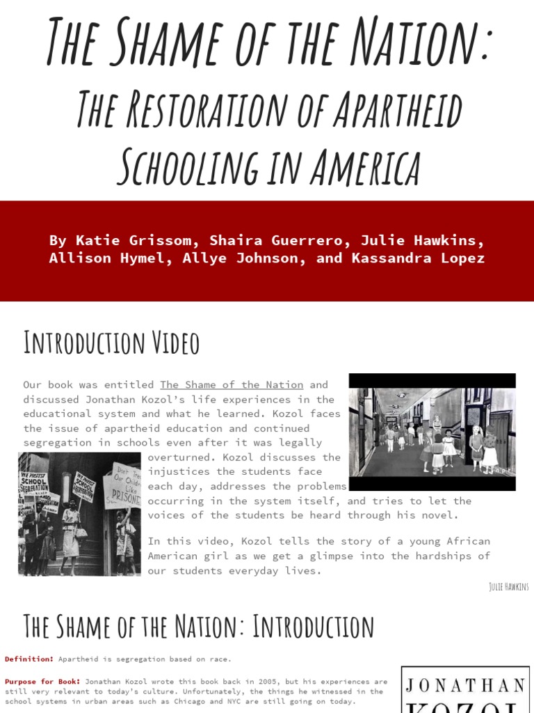 Tefb 273 - The Shame of The Nation Book Report | PDF