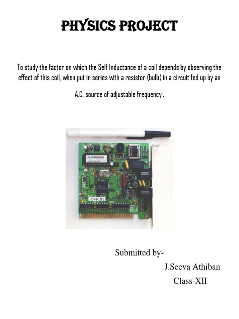 Aditya Academy Secondary Physics Project | Download Free PDF | Inductor | Inductance