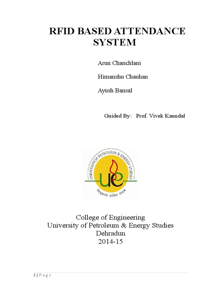 Attendance System | PDF | Radio Frequency Identification | Electrical ...