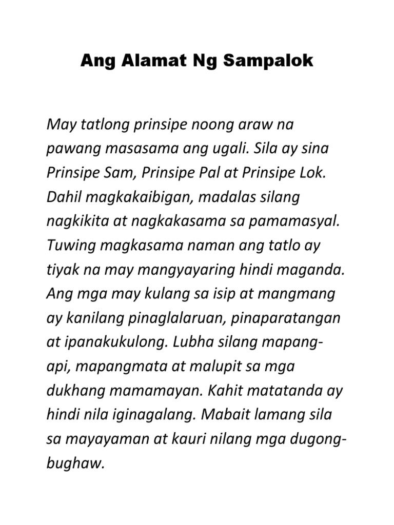 ALAMAT NG SAMPALOk | PDF
