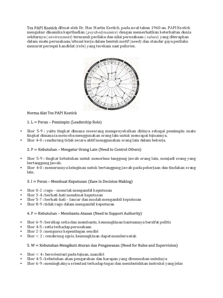 Tes PAPI Kostick | PDF