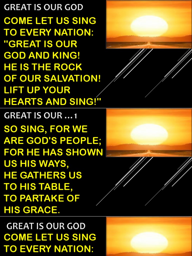 Great Is Our God | PDF