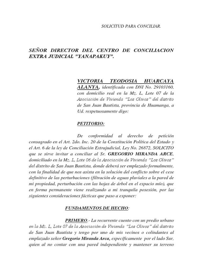 Solicitud para Conciliar | PDF | Gobierno