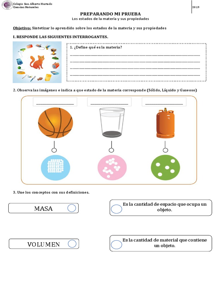 Preparando Mi Prueba - Los Estados de La Materia y Sus Propiedades | PDF