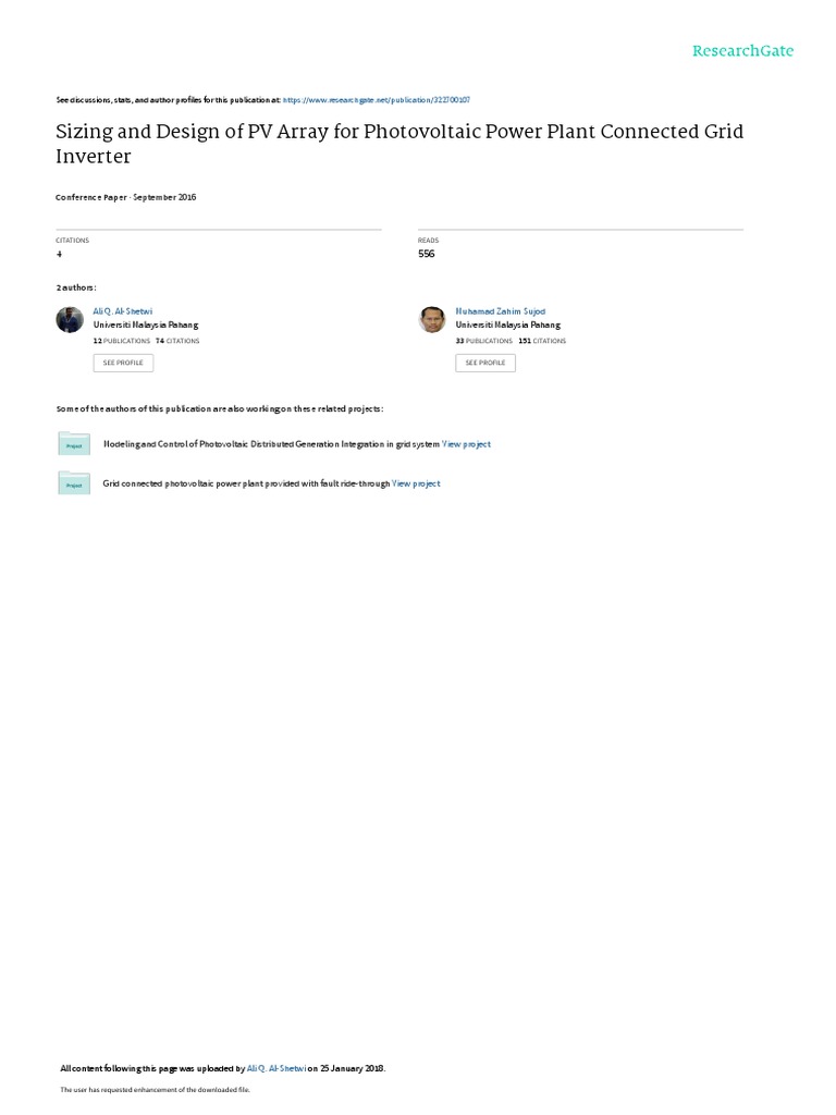 Research Paper 1 | PDF | Photovoltaic System | Solar Panel