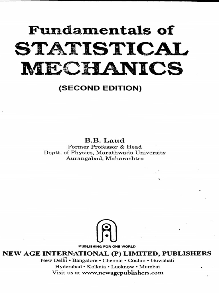 Fundamental of Statistical Mechanics BB-laud PDF | PDF | Entropy | Gases
