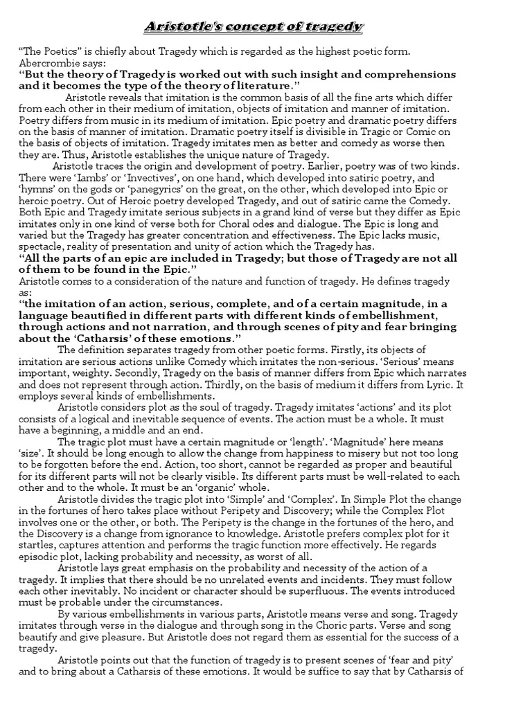 Aristotle | PDF | Tragedy | Poetry