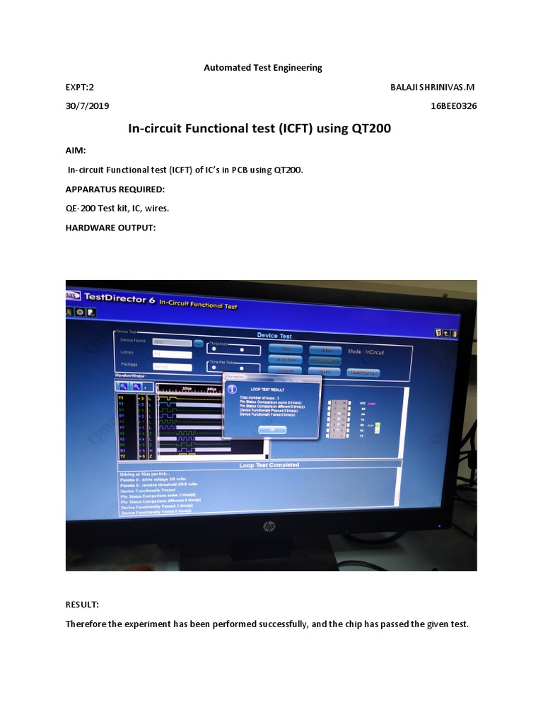 ICFT Testing with QT200 Results | PDF