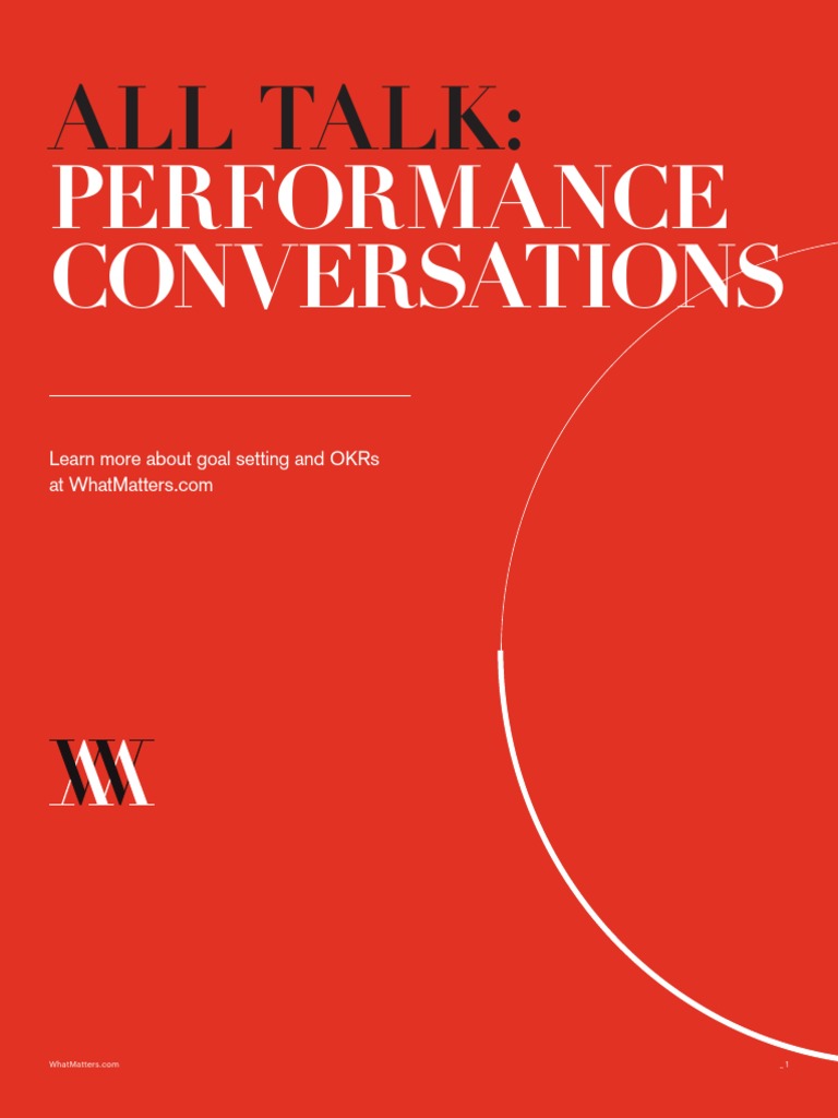 All Talk Performance Conversations V1JS PDF | PDF | Goal | Applied ...