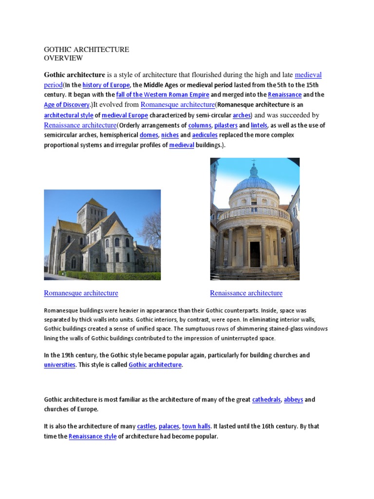 Gothic Architecture: Key Features Explained | PDF | Gothic Architecture ...