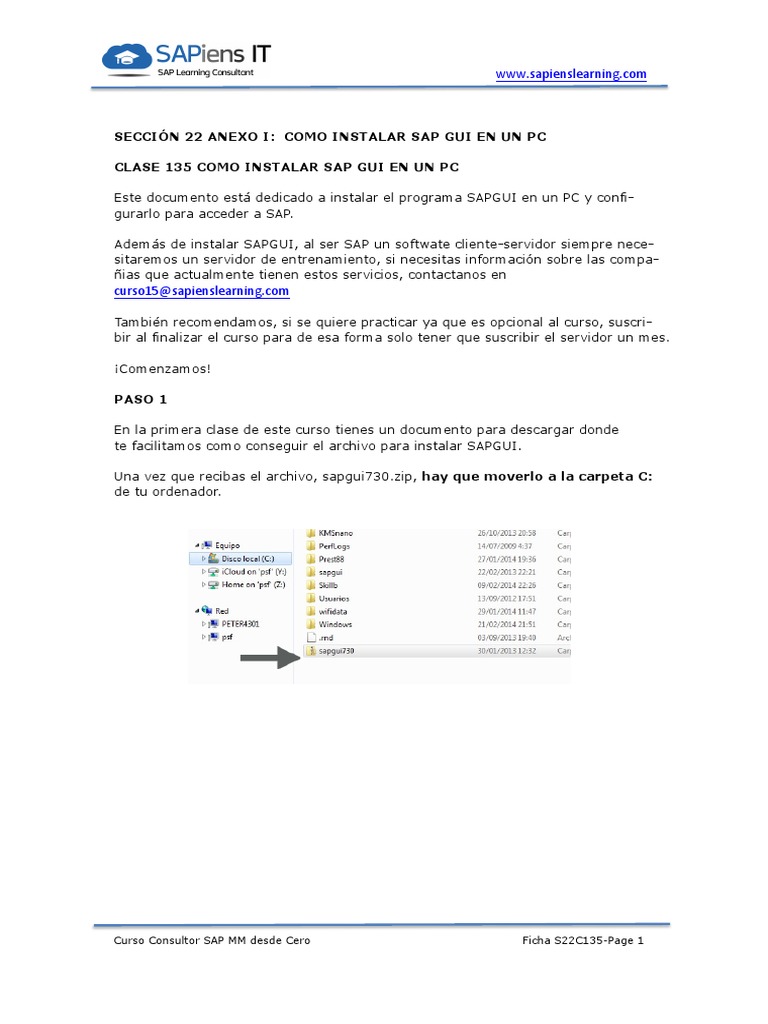 Paso A Paso Instalacion Sap Gui PDF | PDF | Haga doble clic | Point and ...