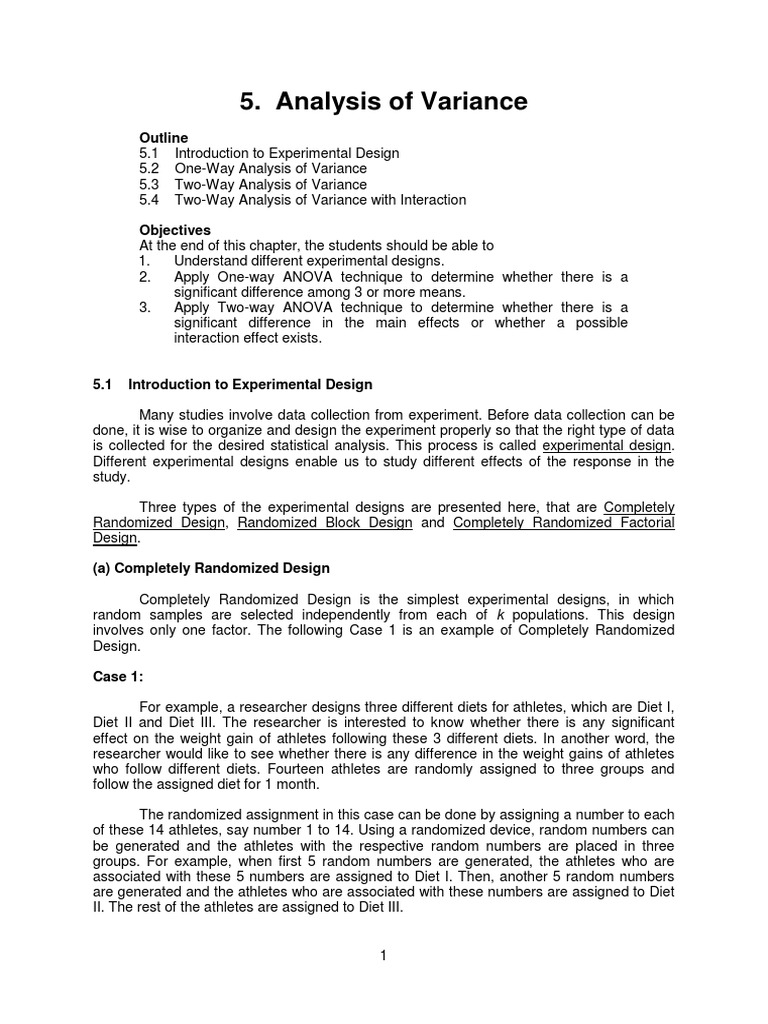 Chap 5 Module | PDF | Analysis Of Variance | Experiment