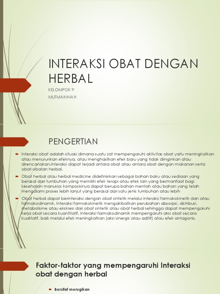 Interaksi Obat Dengan Herbal | PDF