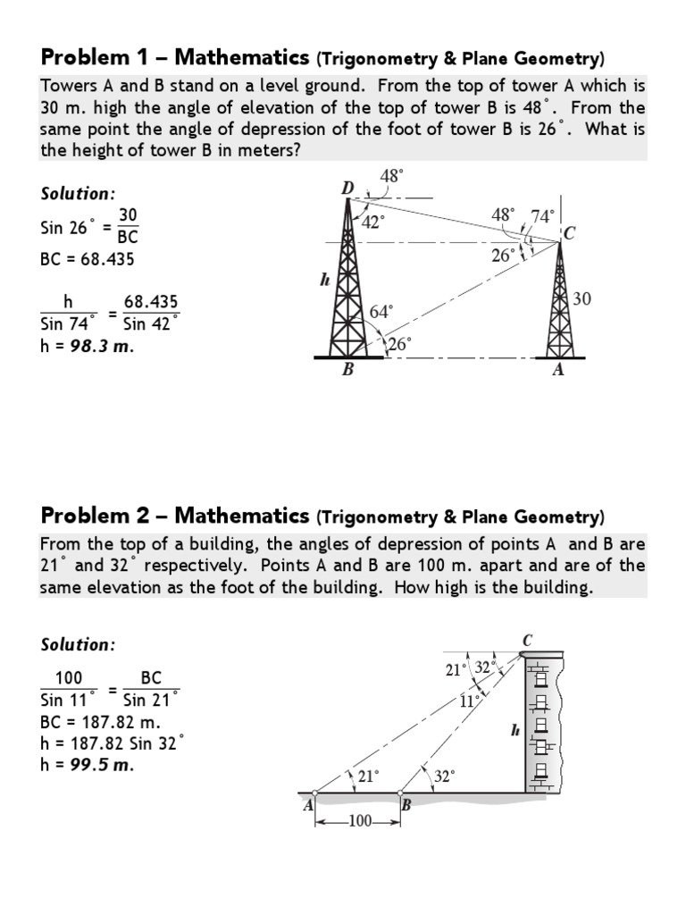 Trio & Plane Geo | PDF | Trigonometry | Triangle