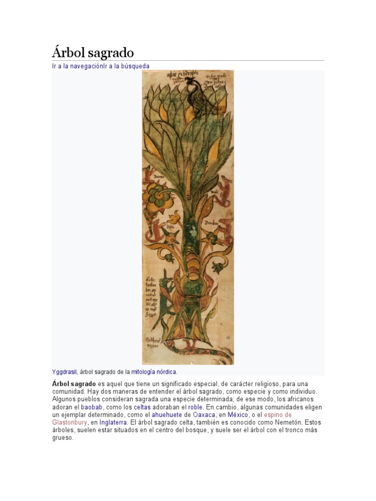 Arbol Sagrado en El Mundo | PDF | Mitología Celta | Arboles