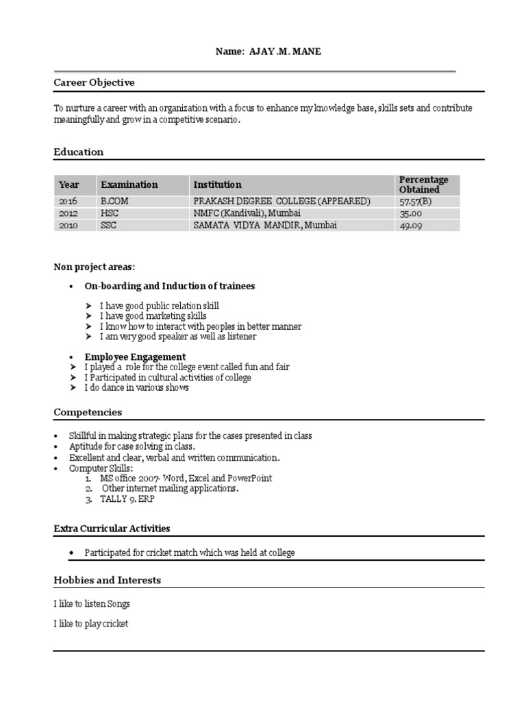 My Resume (Ajay) | PDF
