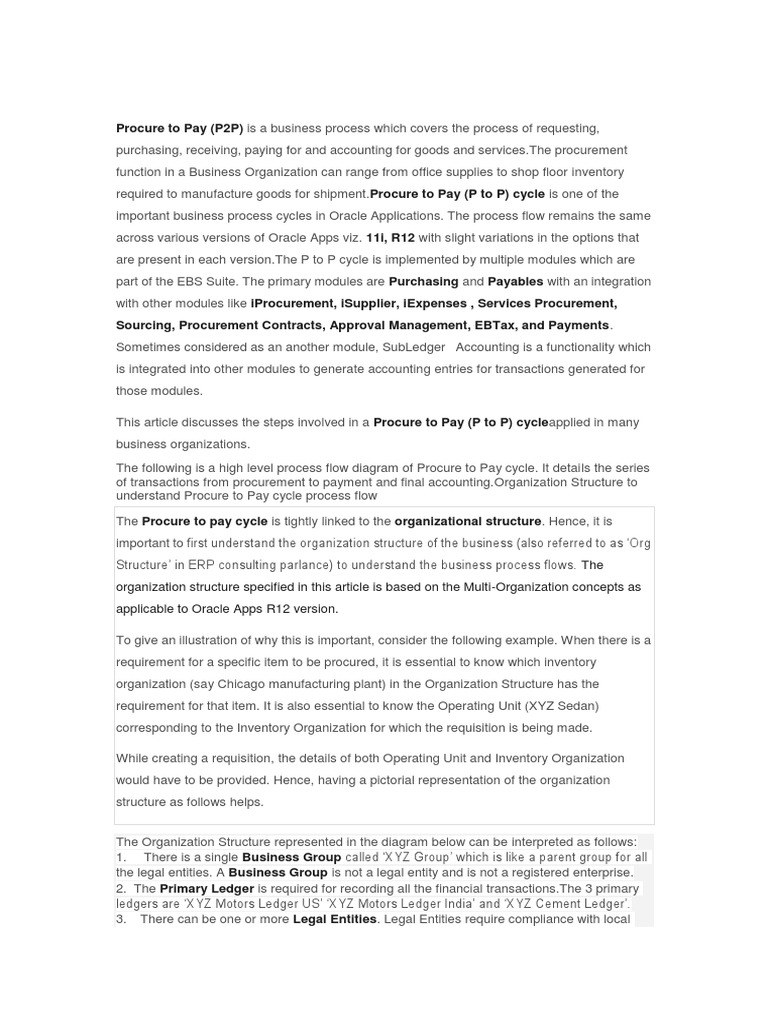 p2p Oracle R12 | PDF | Accounts Payable | Debits And Credits