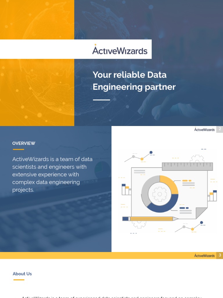Activewizards Data Engineering Company Overview Pdf Internet Bot Cloud Computing 