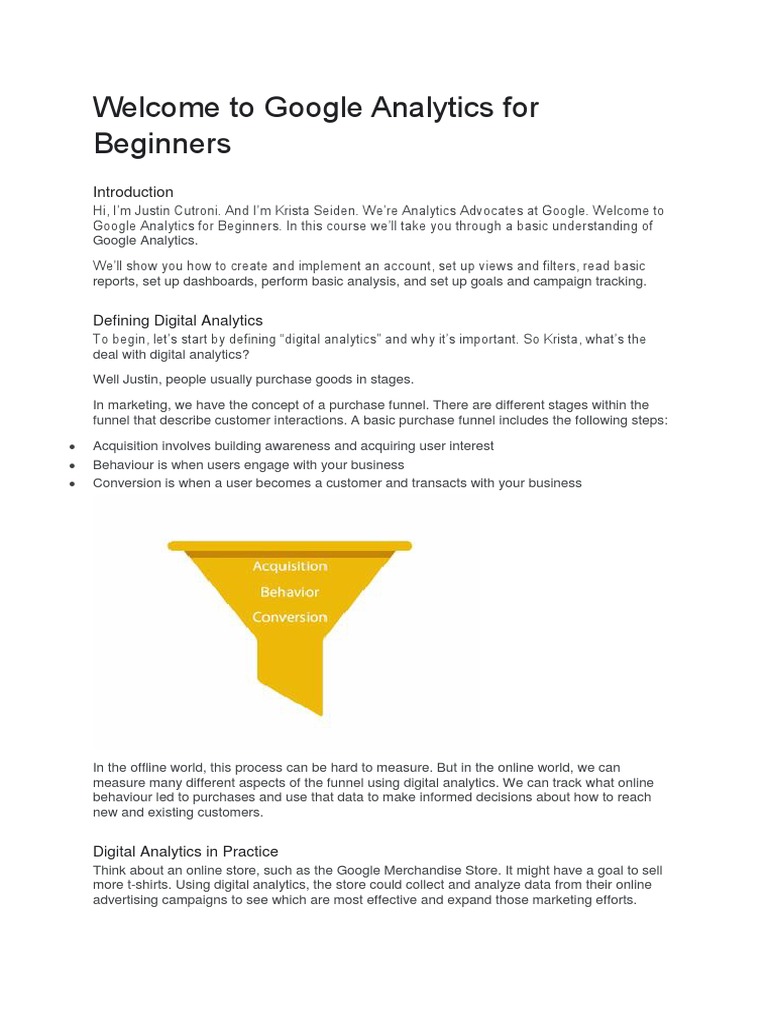 Google Analytics Basics Guide | PDF | Analytics | Websites