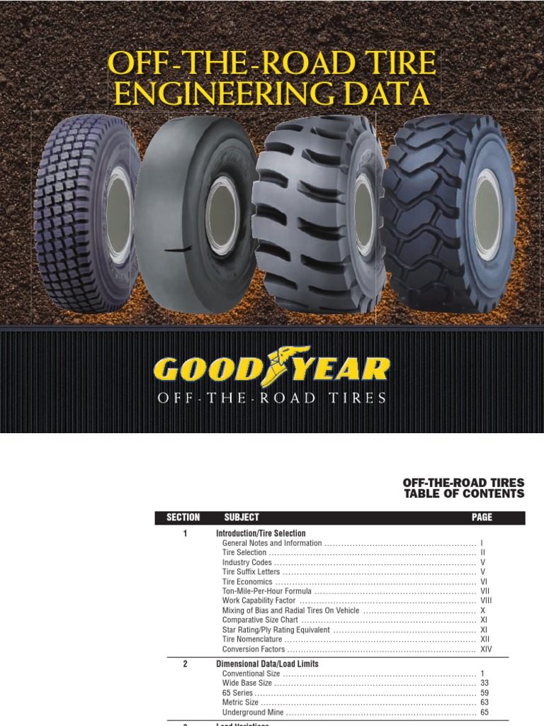 Goodyear OTR Databook2005 PDF | PDF | Tire | Vehicles