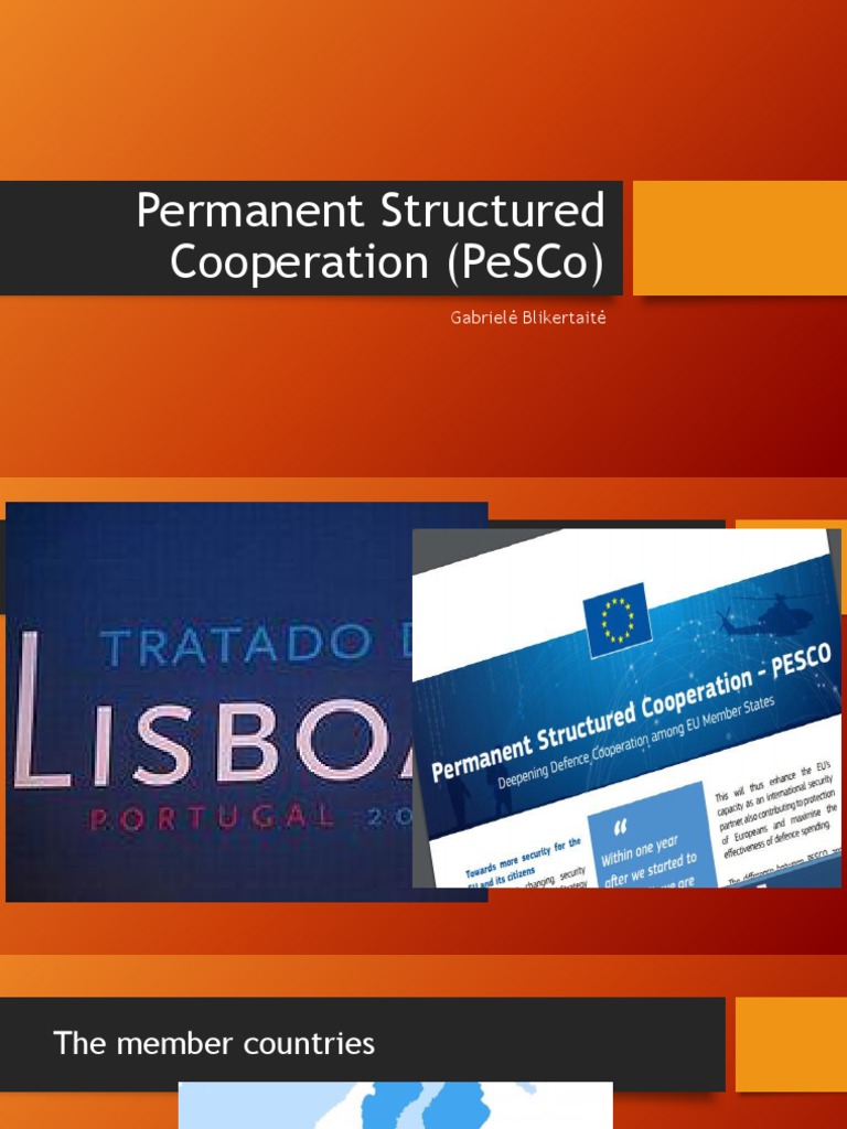Permanent Structured Cooperation (PeSCo) | PDF