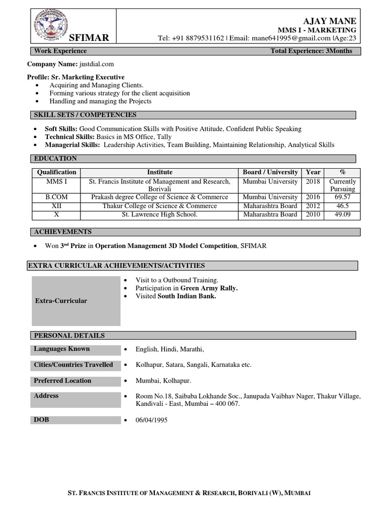 Ajay Mane | PDF | Cognition | Business
