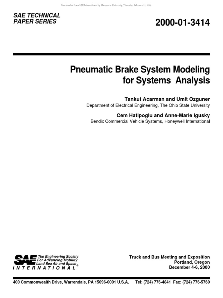 Sae Technical Paper Series: Tankut Acarman and Umit Ozguner | PDF ...