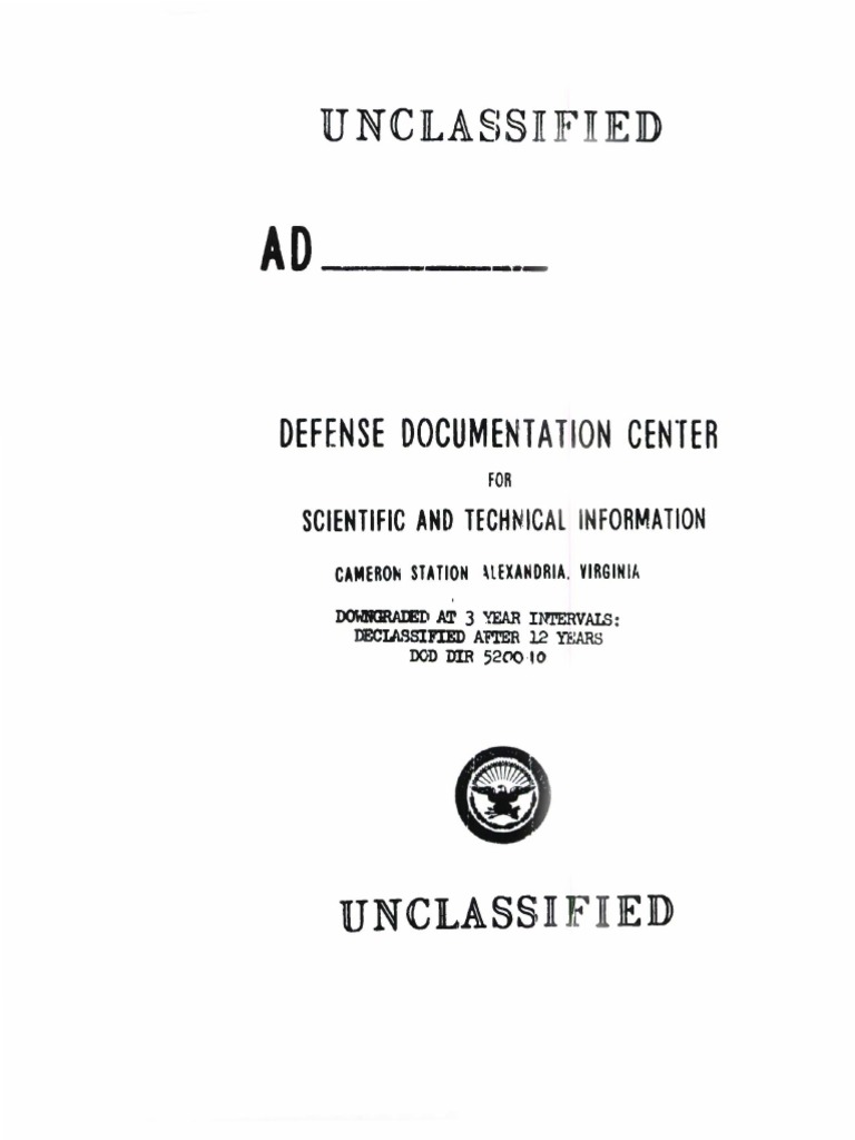 Unclassified: Defense Documentation Center | PDF | Hydrogen Peroxide ...