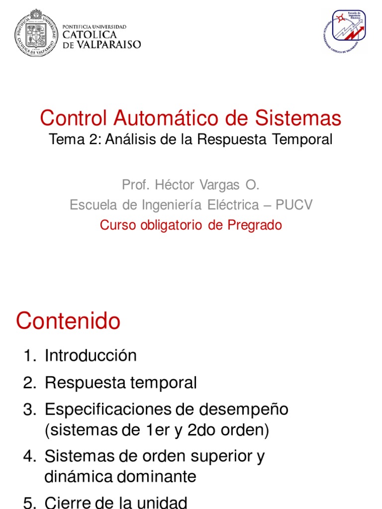 Control Automatico de Sistemas | PDF | Sistema de control | Ecuaciones