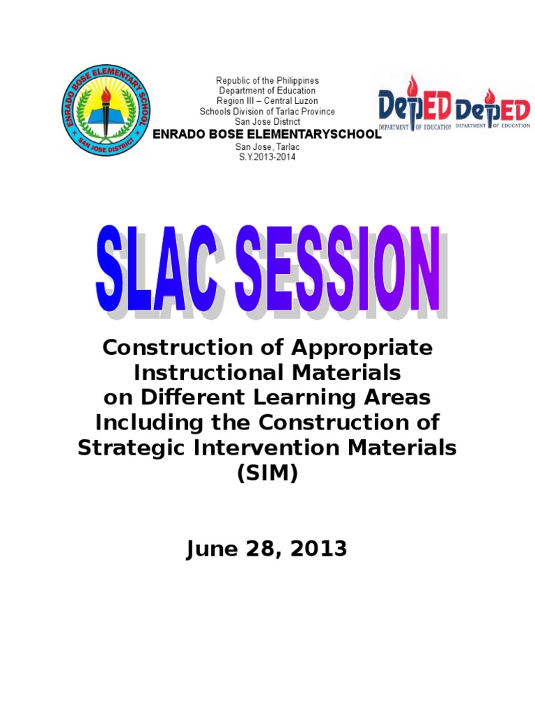 Slac Session | PDF | Primary Education | State School