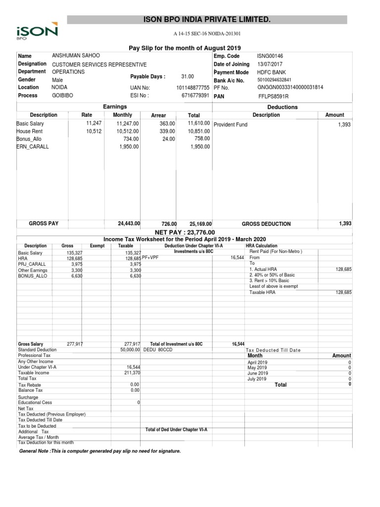 Slip | PDF | Tax Deduction | Taxes