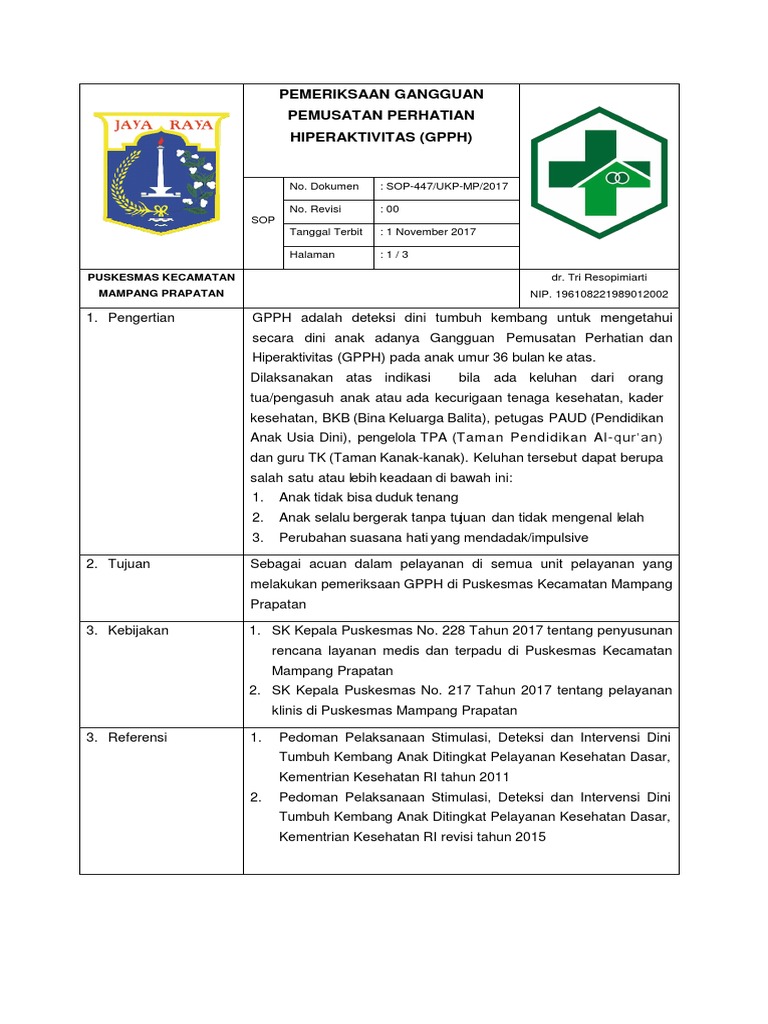 Sop MP Ukp 06 Ka Pemeriksaan GPPH | PDF