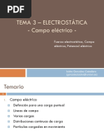 Formulario Electrostática | PDF | Campo eléctrico | Electrostática