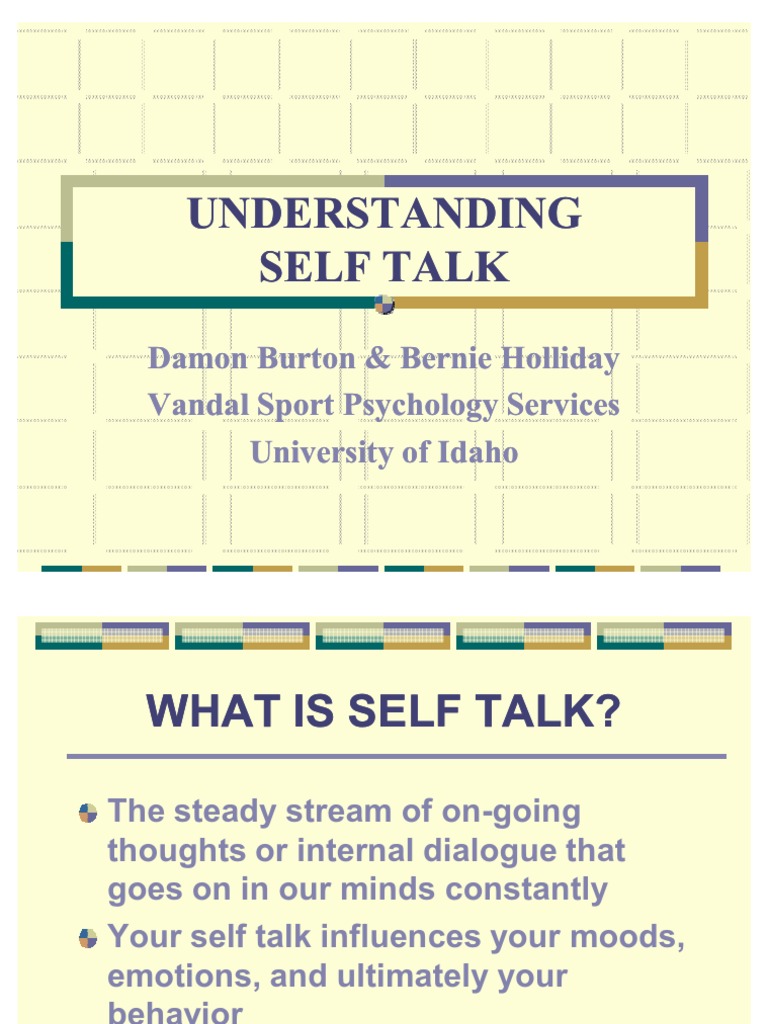 Self Talk Presentation | PDF | Thought | Motivation