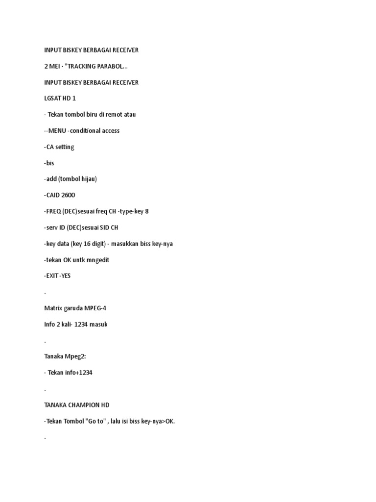 Input Biskey Be | PDF