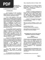 DS 005-2012-TR Reglamento Ley 29783 LSST | PDF | Derecho laboral | Consejo de seguridad nacional ...