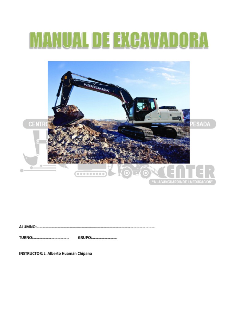 Excavator Operation Manual PDF | PDF | Minería | Agua