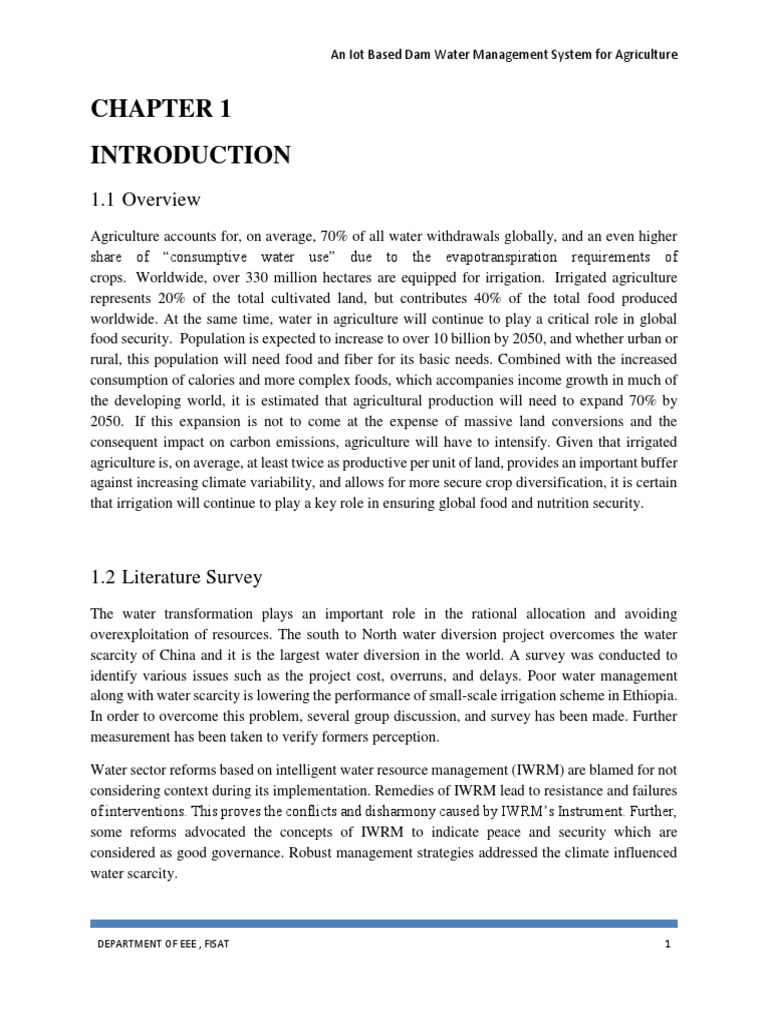 An Iot Based Dam Water Management System For Agriculture | PDF ...
