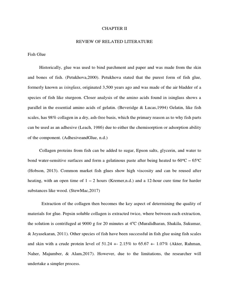 Chapter Ii RRL | PDF | Gelatin | Adhesive