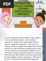 Learner-Centered Psychological Principles Lesson 1 | PDF | Learning | Motivational