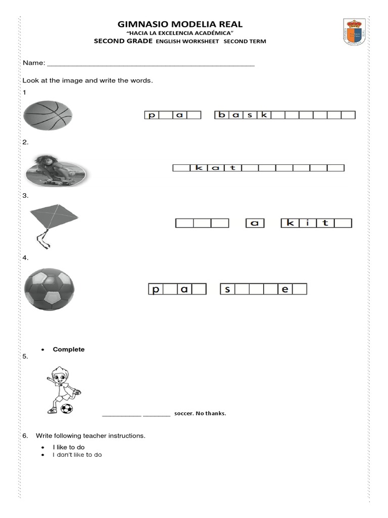 Worksheet 2 Second Term | PDF
