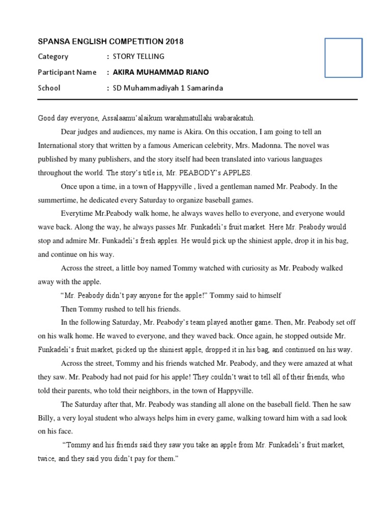 Mr. Peabodys Apples Text | PDF