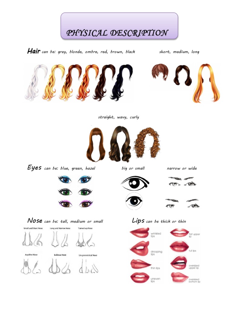 Physical Description Adjectives Fun Activities Games Picture ...