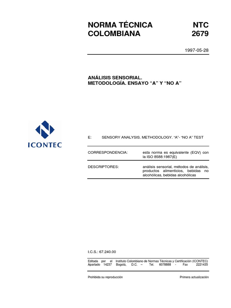 NTC 2679 | Descargar gratis PDF | Evaluación | Science