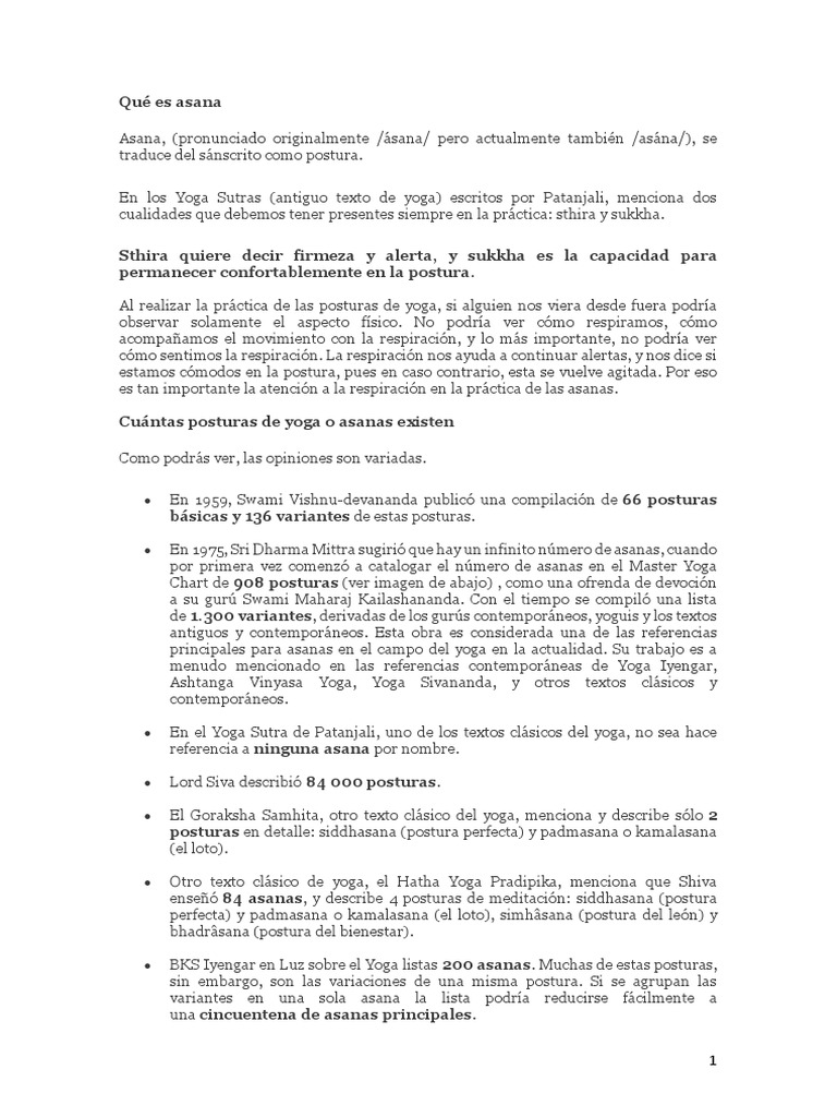 Qué Es Asana | PDF | Yoga | Asana