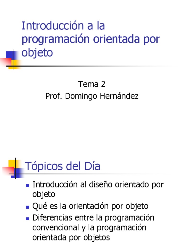 Una introducción a los conceptos básicos de la programación orientada a objetos | PDF | Objeto ...