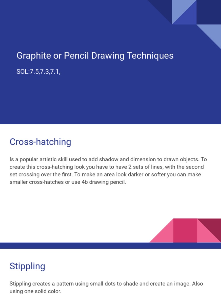 Bad-Graphite or Pencil Drawing Techniques-2 | PDF