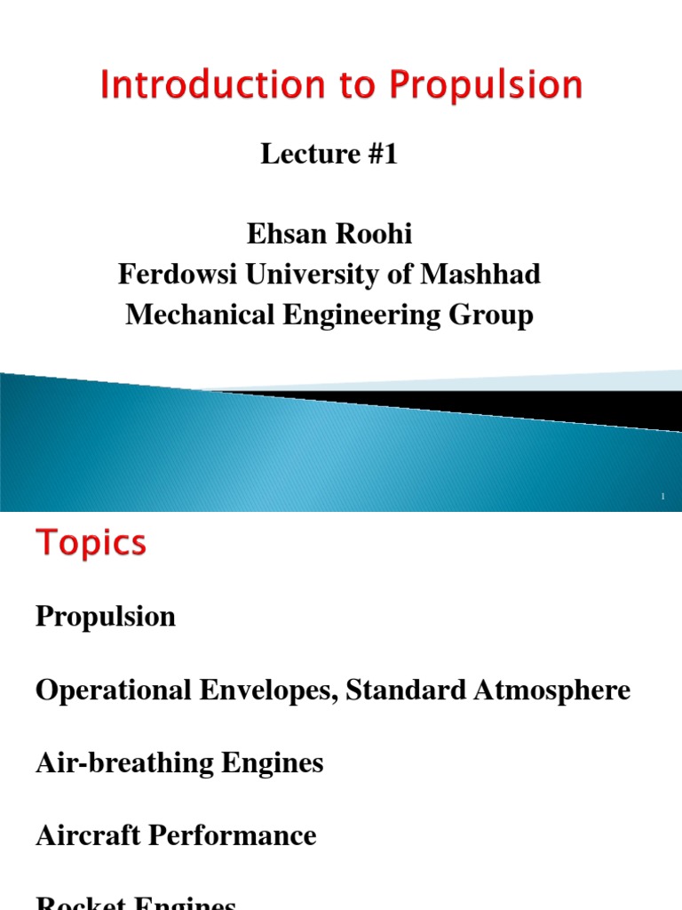 Introduction To Propulsion | PDF | Jet Engine | Aerospace